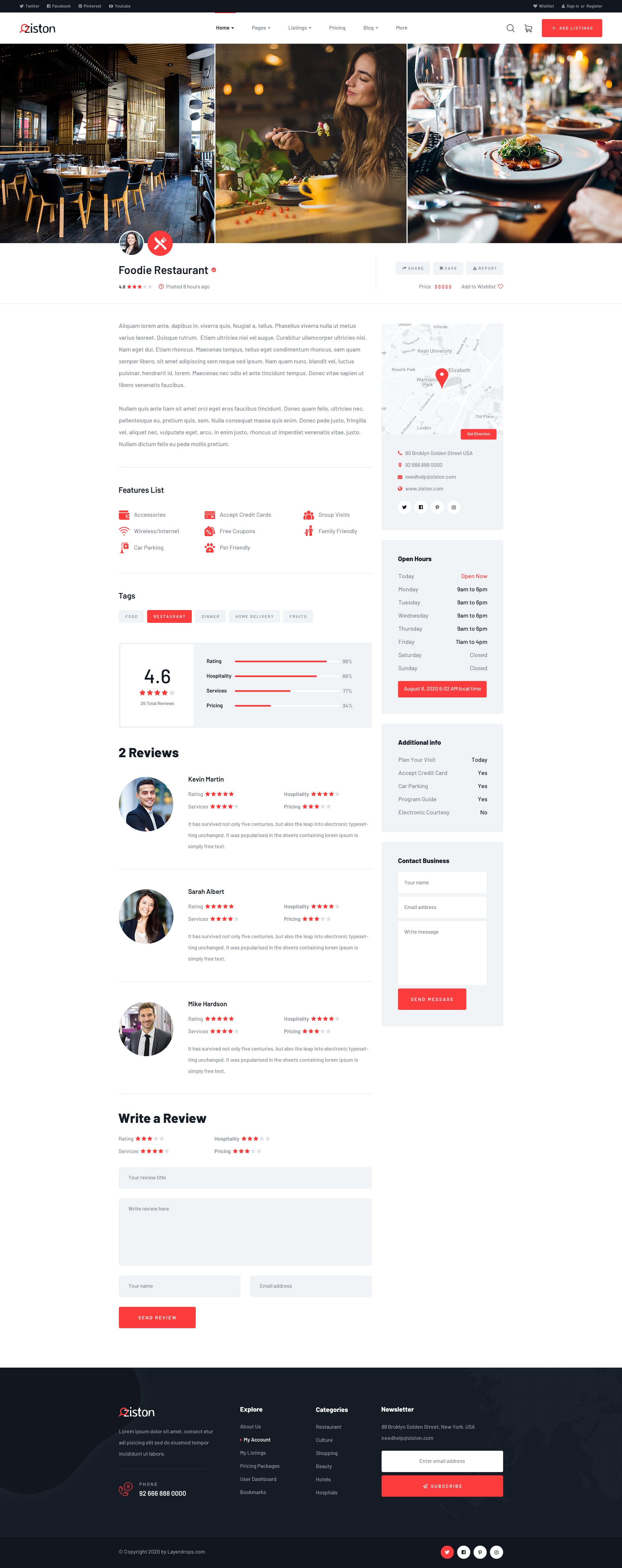 Ziston - Directory & Listings PSD Template by Layerdrops | ThemeForest